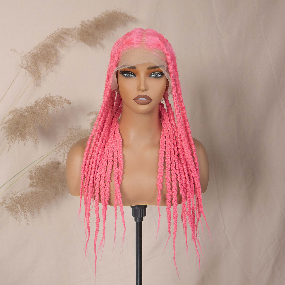 Irregular Braided Full Lace Wig Jumbo Knotless Box Braids For Black Wo ...
